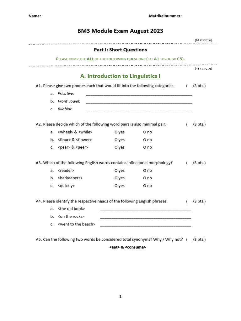 mock exam 2 | PDF | English Language | Second Language Acquisition