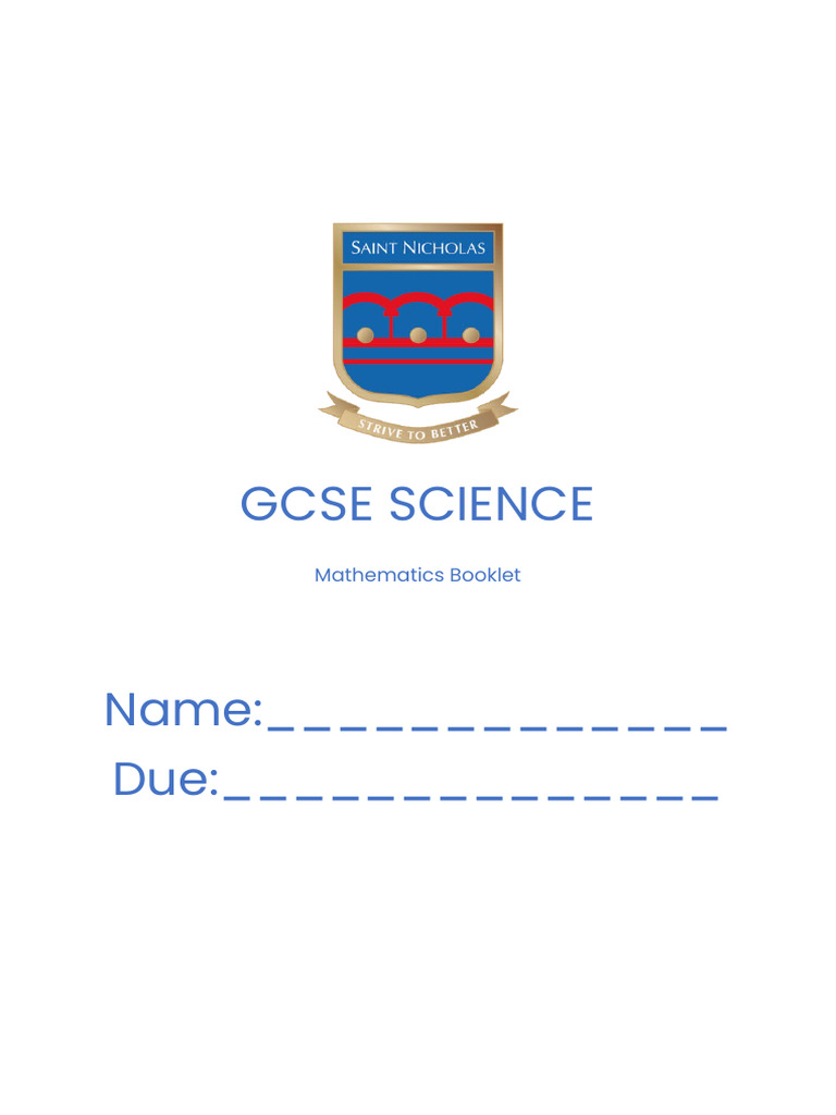 Maths Booklet Bio and Chem | PDF | Mean | Percentage