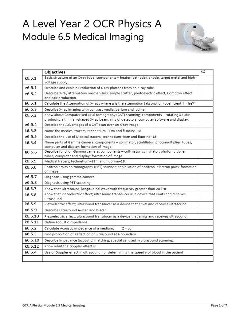 Medical Imaging Summary Book | PDF | Medical Ultrasound | X Ray