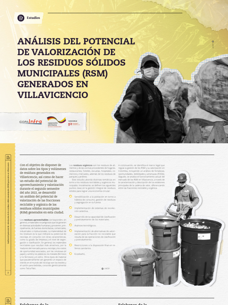 GIZ - Analisis de Valorizacion de Los RSM Villavicencio | PDF | Residuos | Reciclaje
