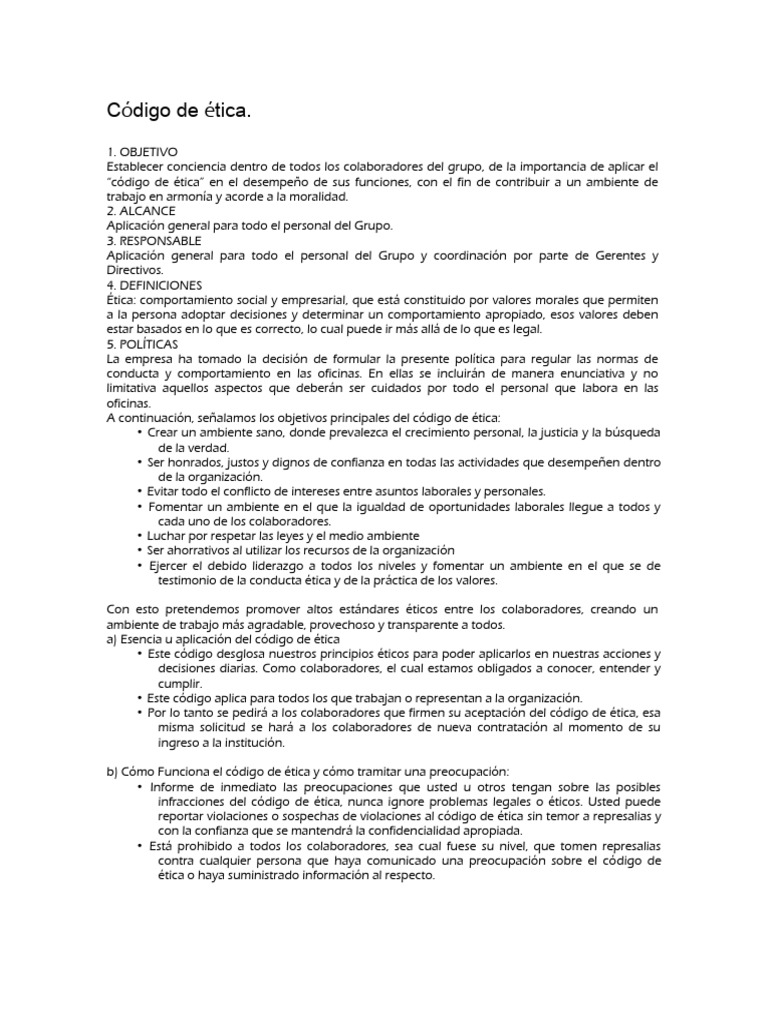 Código de Ética del Kiosco Ovniver | PDF | Acoso sexual | Business