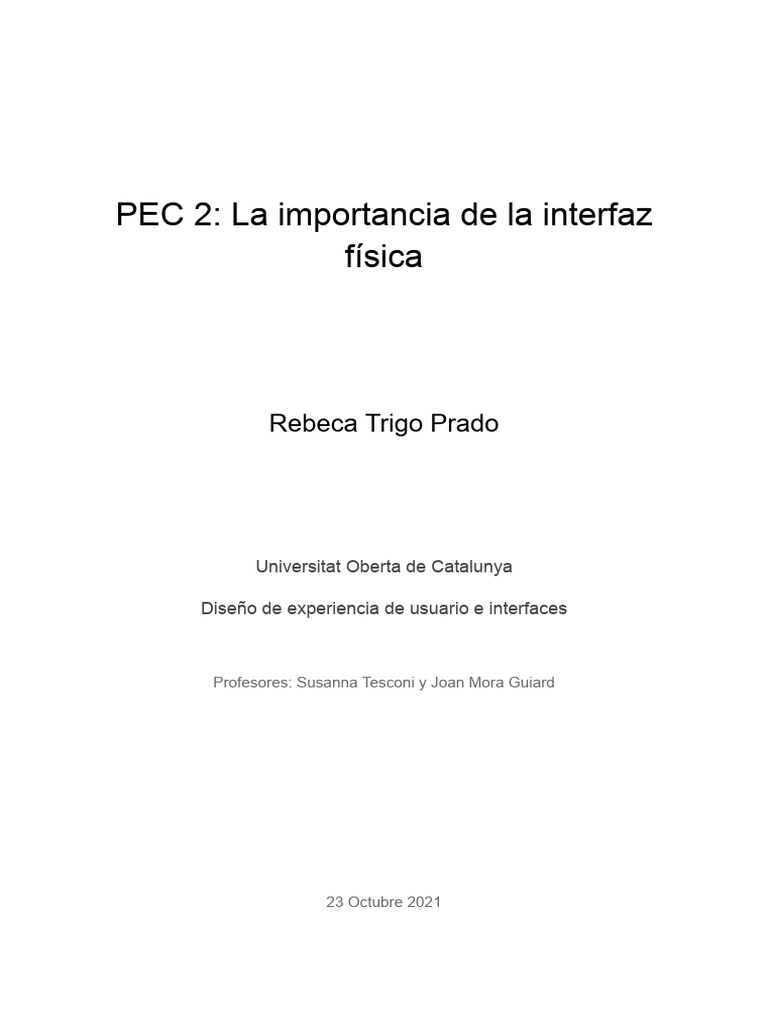 PEC2 Revised | PDF | Teclado | La interacción persona-ordenador