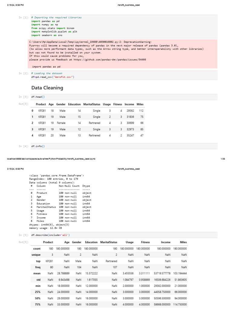 Aerofit - Business - Case - JupyterLab | PDF | Marketing