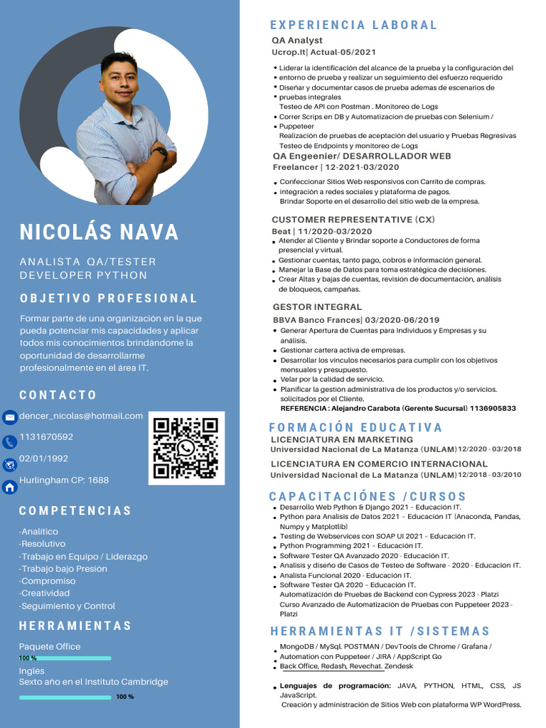 Nicolás Nava CV-2023 | PDF | Desarrollo web | Informática