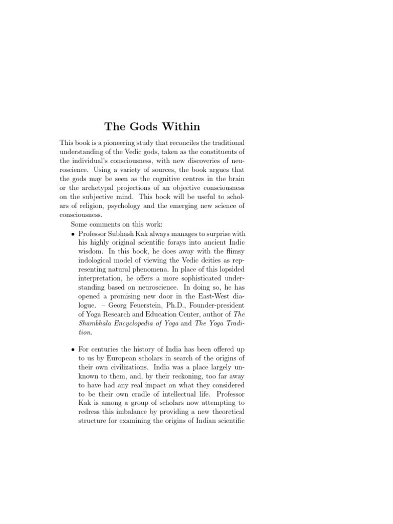 The Gods Within the Vedic Tradition And | PDF | Sleep | Rapid Eye ...