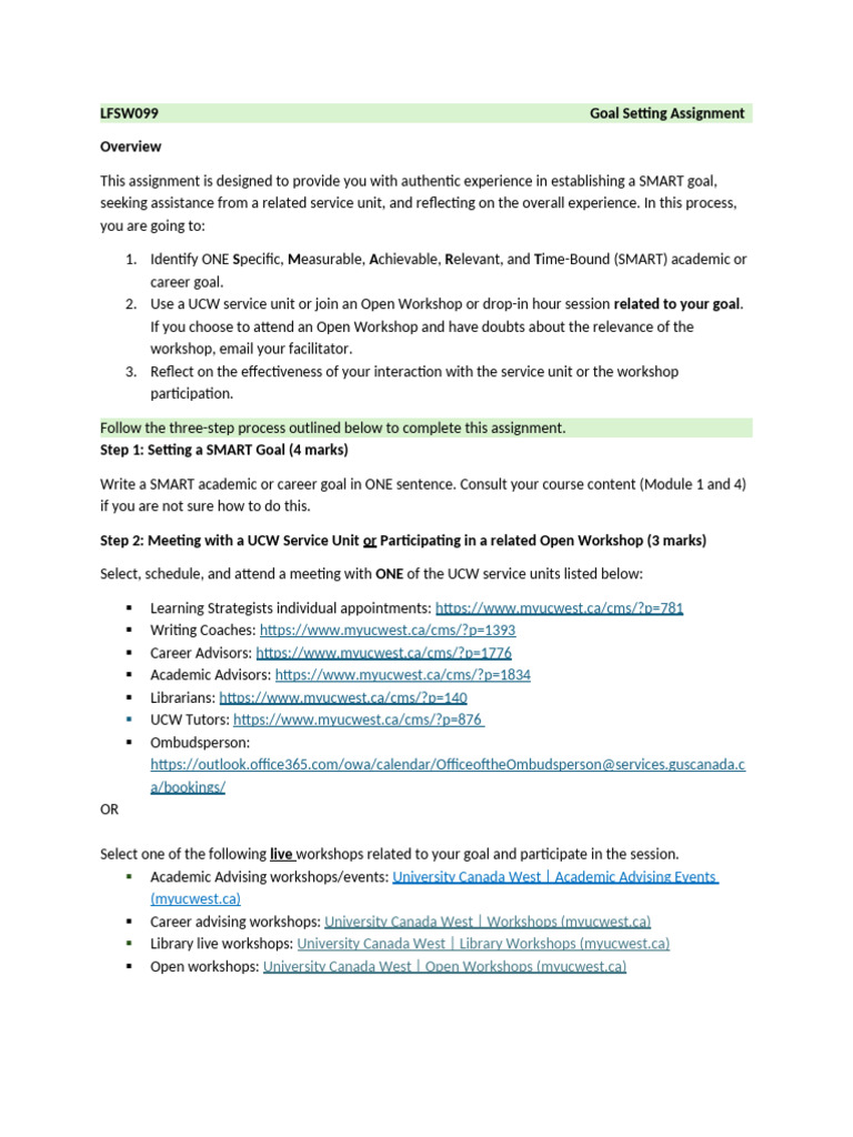 Instructions - Module 4 Assignment | PDF | Goal | Behavior Modification