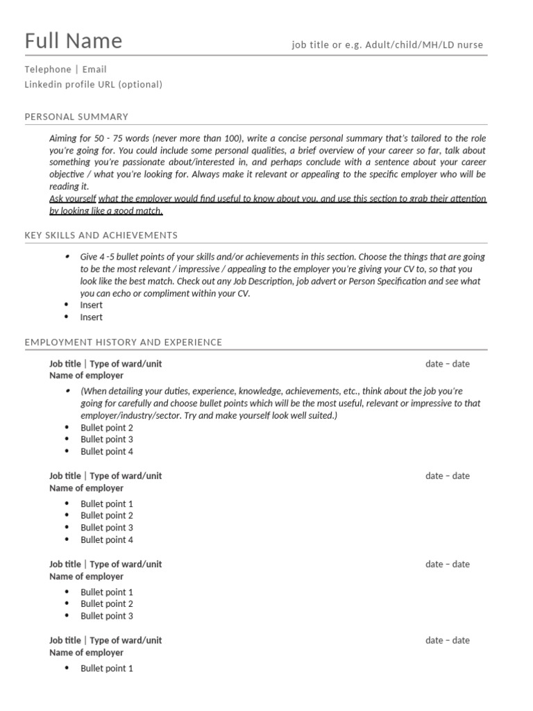 Blank-template-CV | PDF