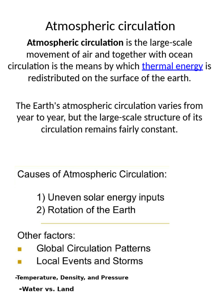 Understanding Atmospheric Circulation | PDF | Atmospheric Circulation ...