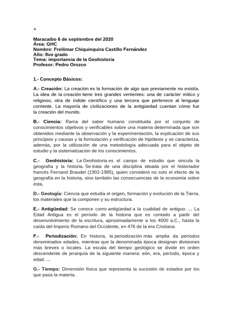 Importamcia de La Geohistoria | PDF | Historia antigua | imperio Romano