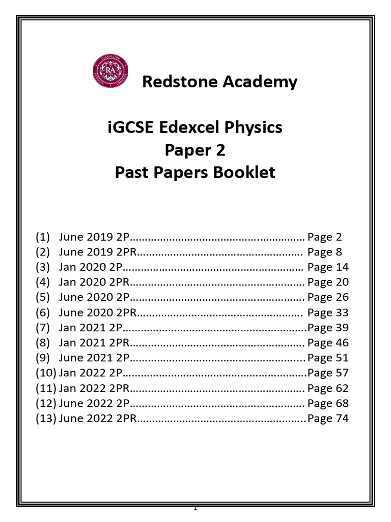 Physics Paper 2 | PDF