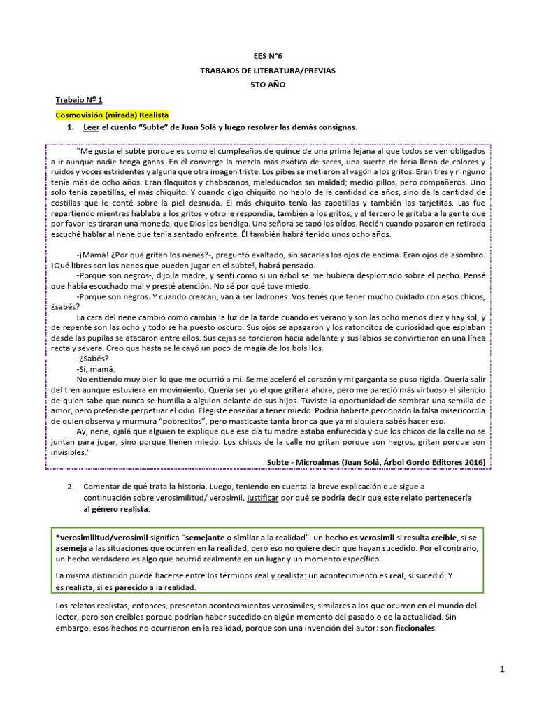 TP Integrador Previas 5º | PDF | Fantasía