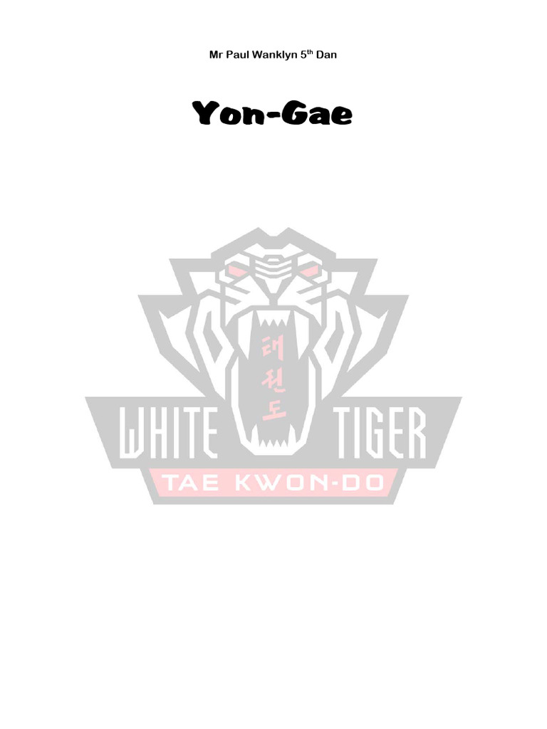 Yon-Gae Meaning and Extra Information White Tiger | PDF | East Asia | Korea