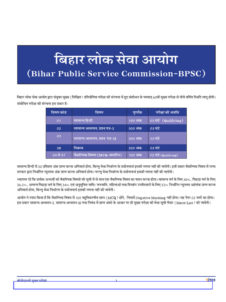 BPSC MAINS TOPIC WISE PYQs QUESTION | PDF