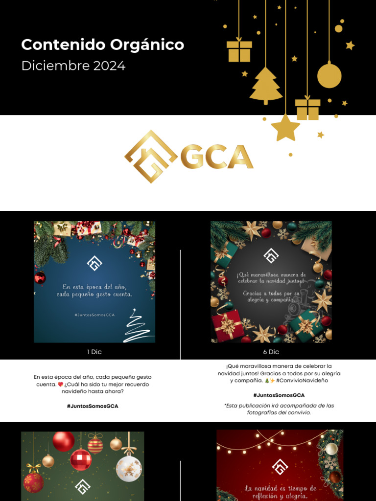 GCA - Matriz de Contenido - Diciembre 2024 | PDF | Navidad