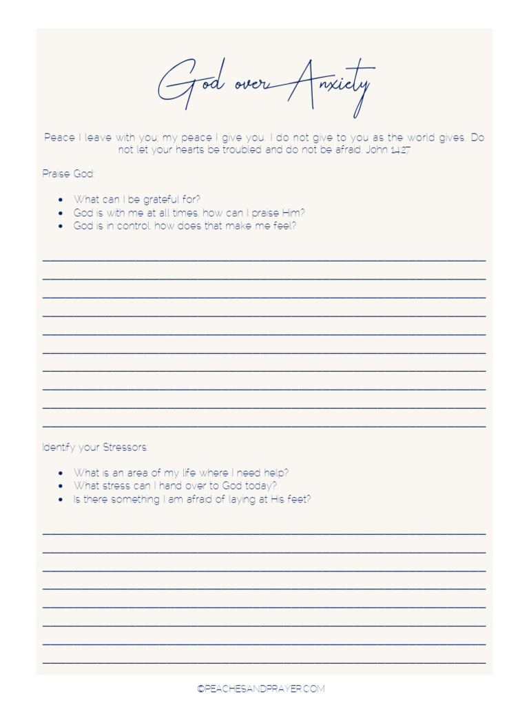 God Over Anxiety Journal | PDF | Emotions | Mental Health