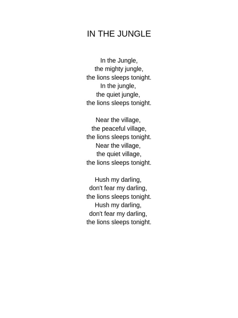 In The Jungle | PDF