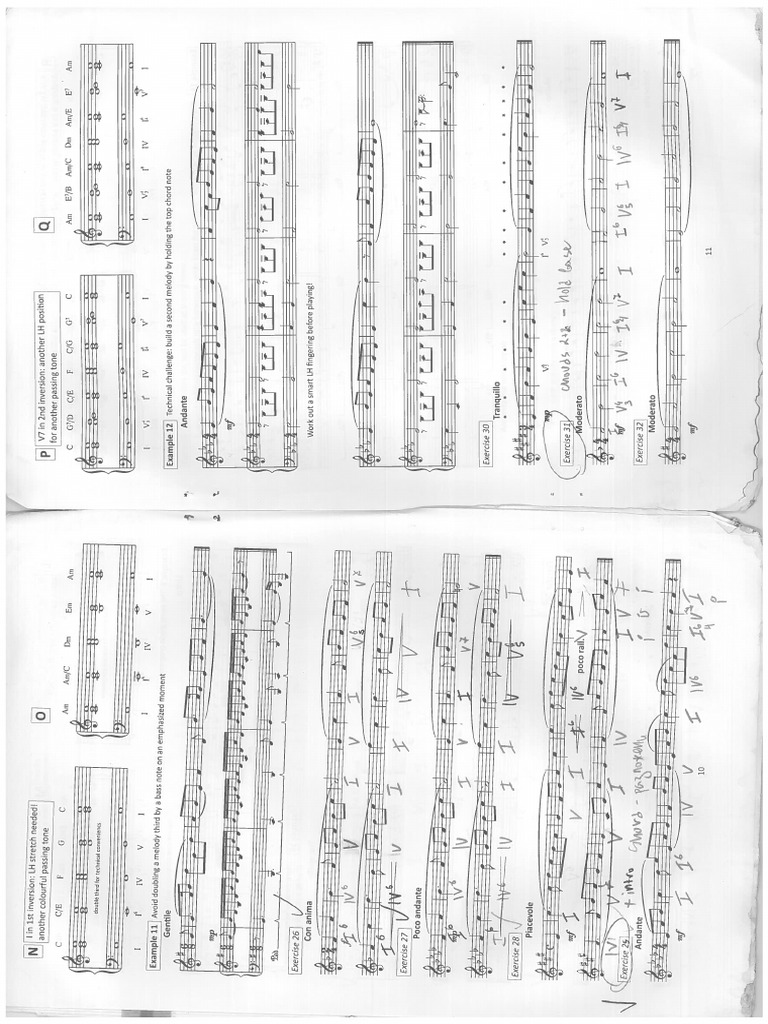 Piano Harmony Exercises | PDF