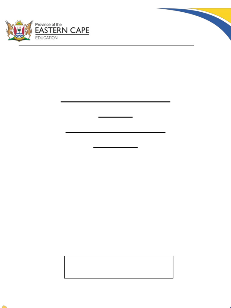 2024 EC Grade 11 Mapwork Task QP | PDF | Topography | Map