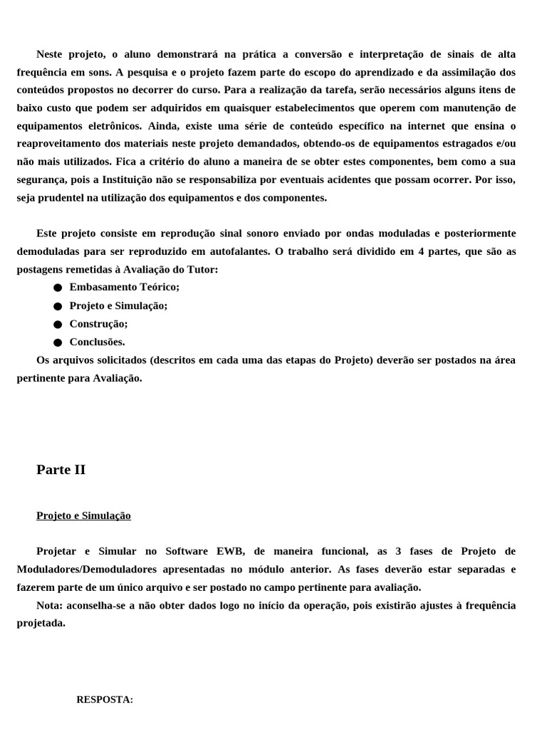 Atividade Prática - PPIII - ELT - 1 - FEITO | PDF | Engenharia Elétrica | Eletrônicos