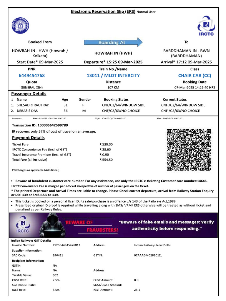 HWH To BWN 9th March 2025 | PDF