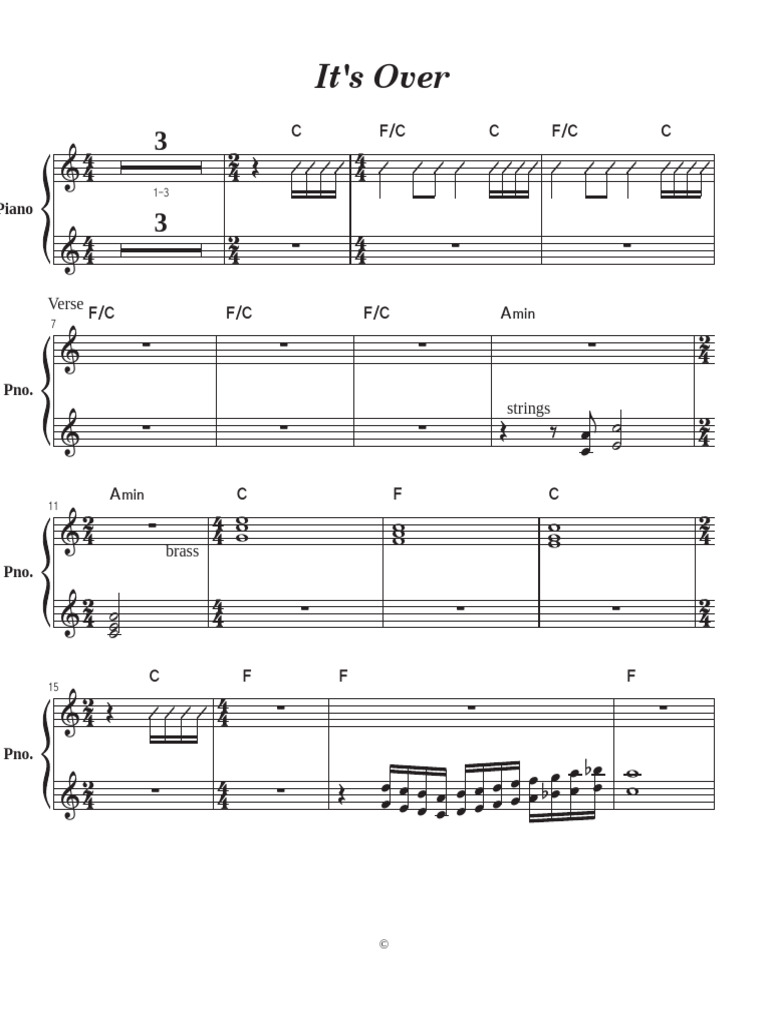 It's Over WM - LEAD SHEET | PDF