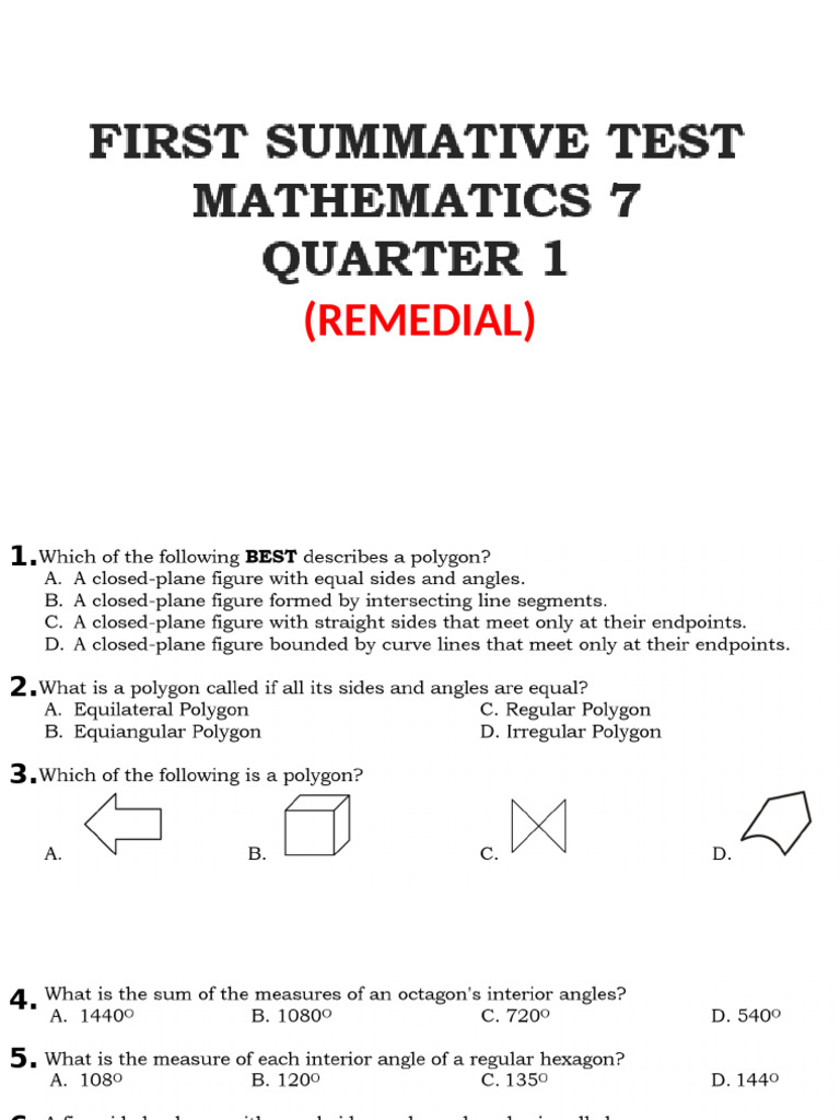 REMEDIAL QUIZ | PDF
