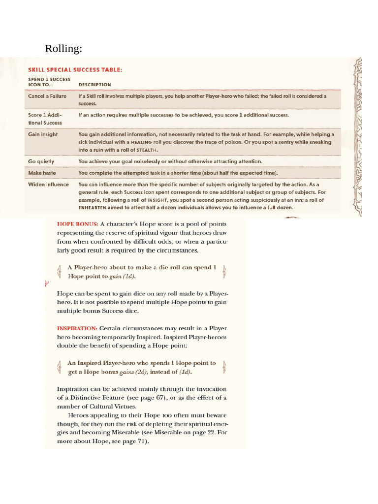 One Ring Cheat Sheet | PDF