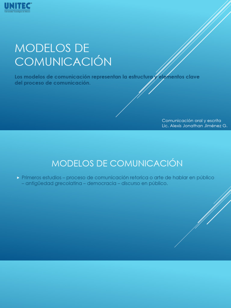 Semana 3 - MODELOS | PDF | Comunicación | Hablar en público