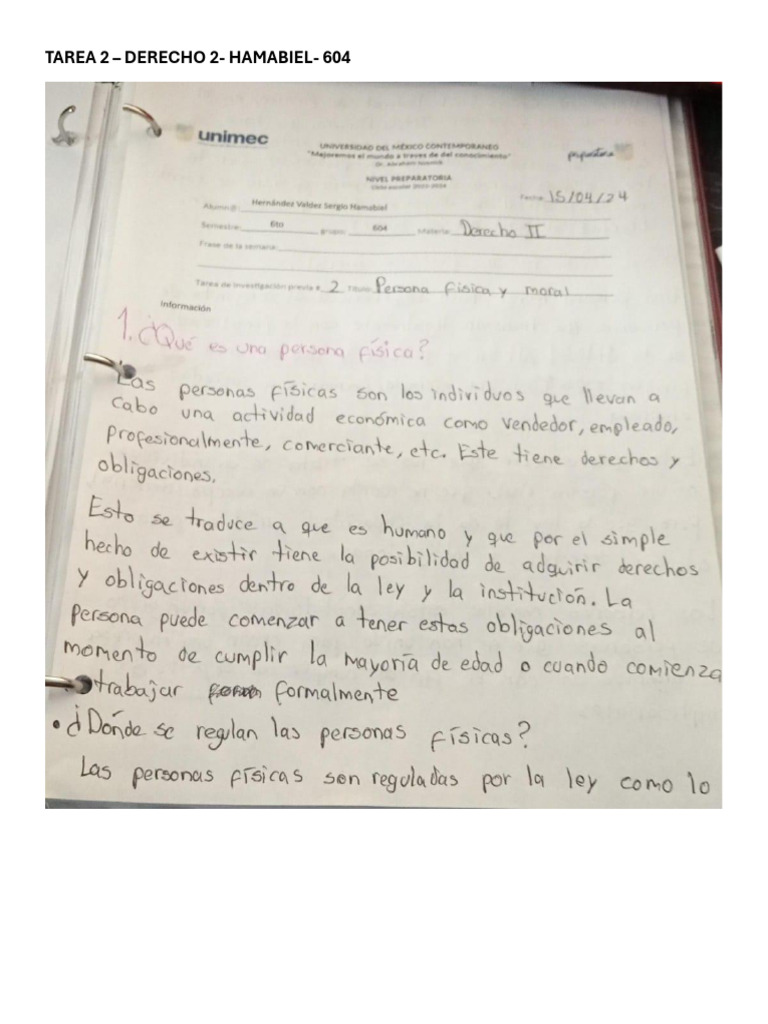 TAREA 2-Derecho2-Hamabiel-604 | PDF