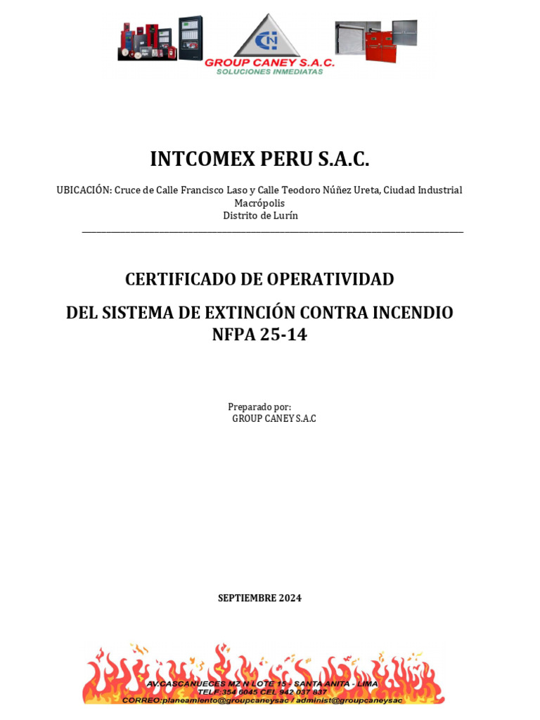 Certificado de Operatividad Intcomex 2024 | PDF