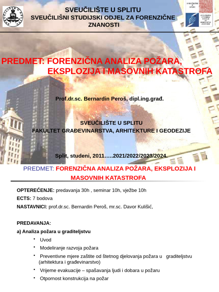 Peroš Forenzicka Analiza 2024 Nova Predavanja | PDF