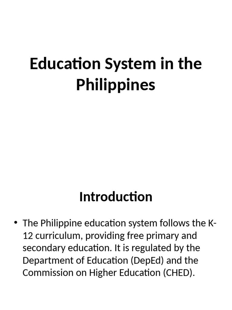 Overview of the Philippine Education System | PDF