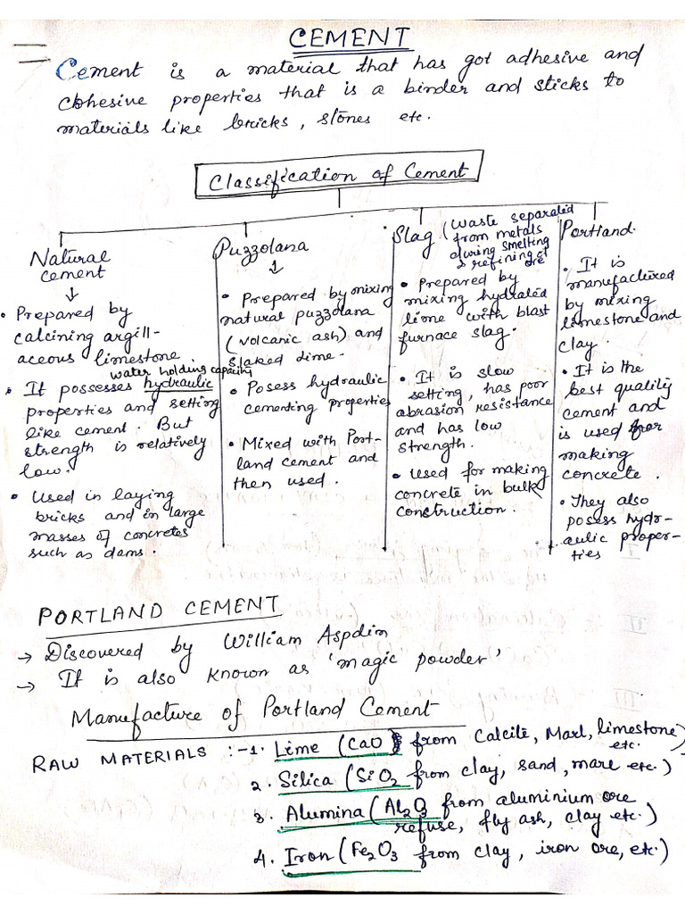 Unit 3 CEMENT | PDF