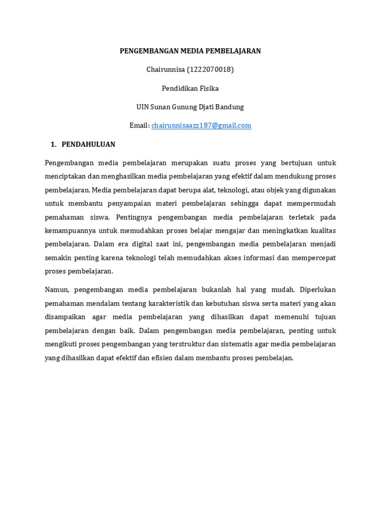 Media Pembelajaran: Pengembangan Efektif | PDF