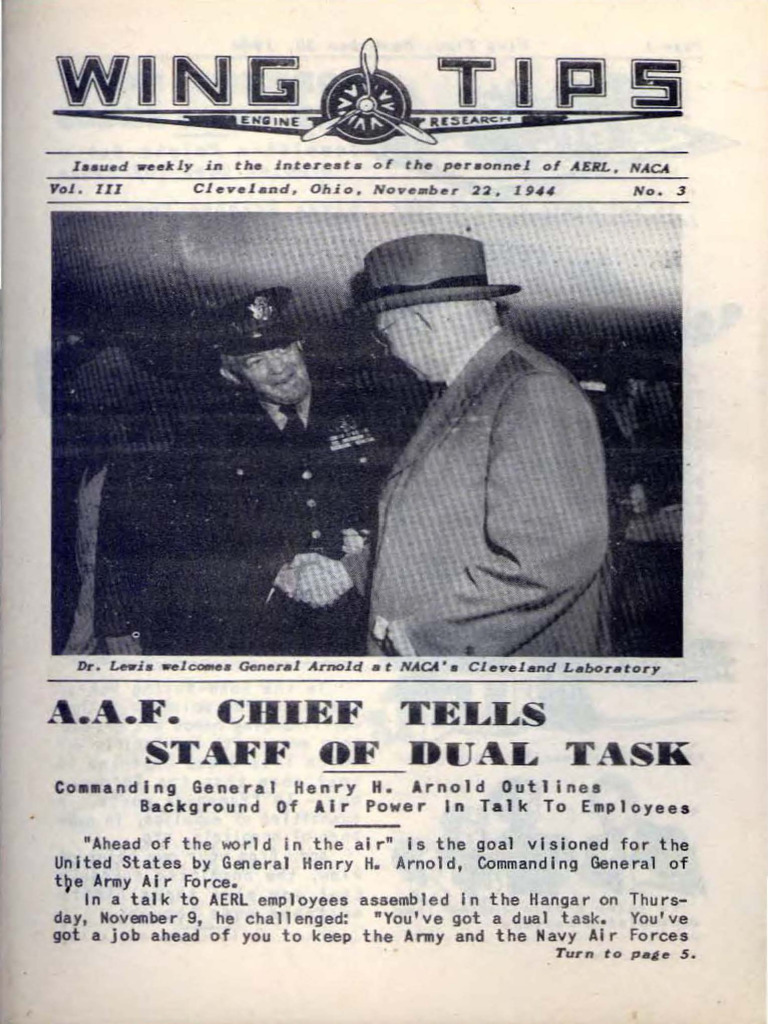 General Arnolds Visit To The AERL 1944 | PDF | National Advisory ...