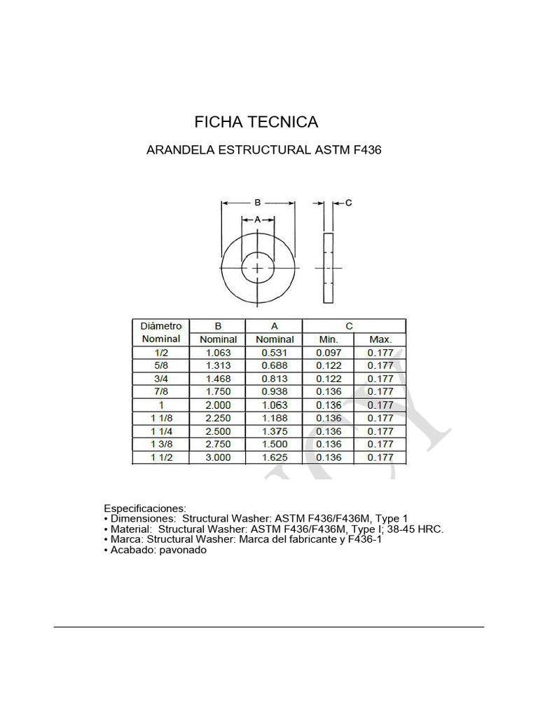 FichaTecnicaF436 3OCTAVOS EIRL | PDF