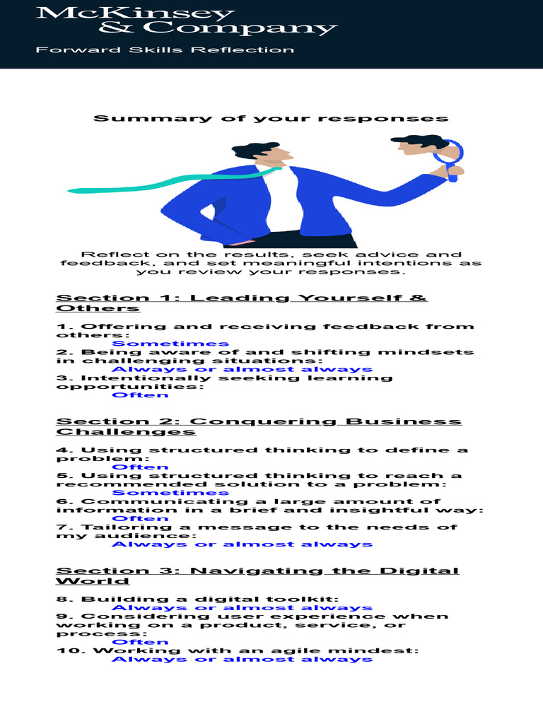 Forward Skills Self-Reflection Guide | PDF