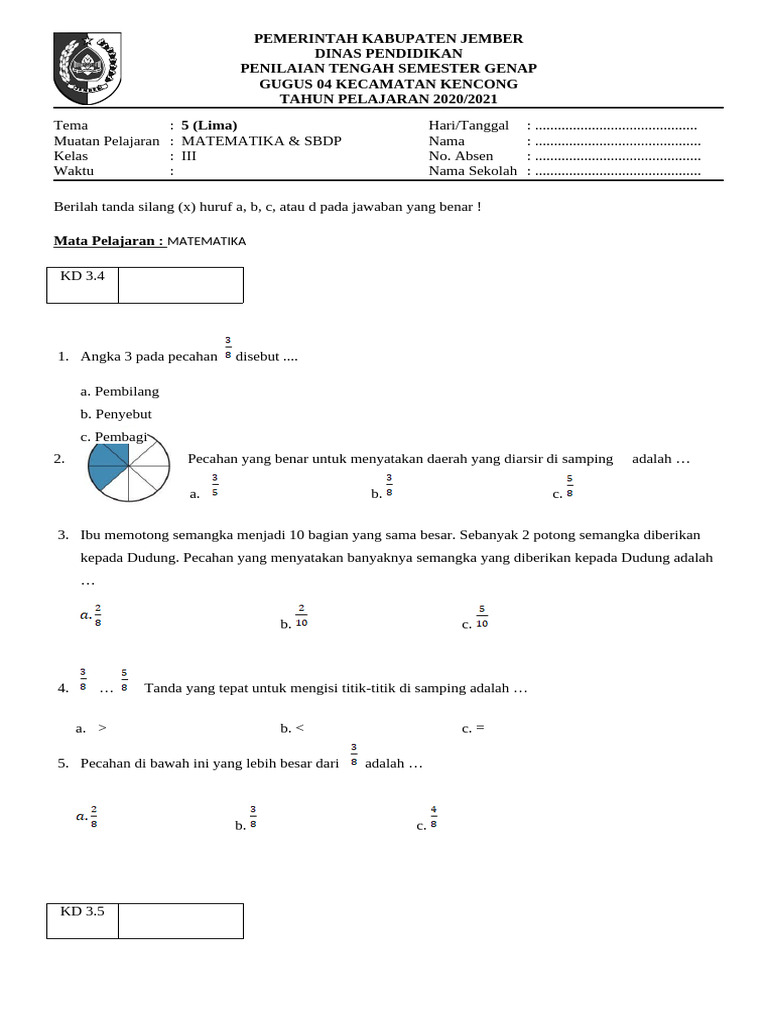 PTS TEMA 5 MTK & SBDP | PDF