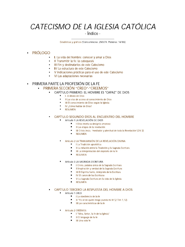 Catesismo de La Iglesia Catolica | PDF
