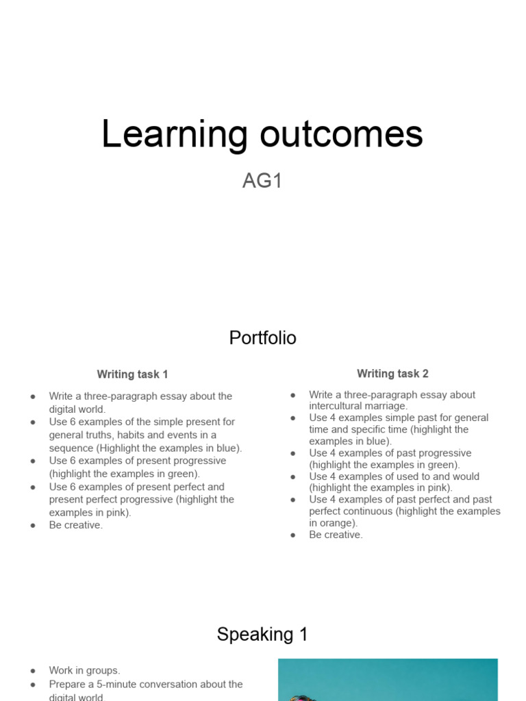 Learning Outcomes-1 | PDF
