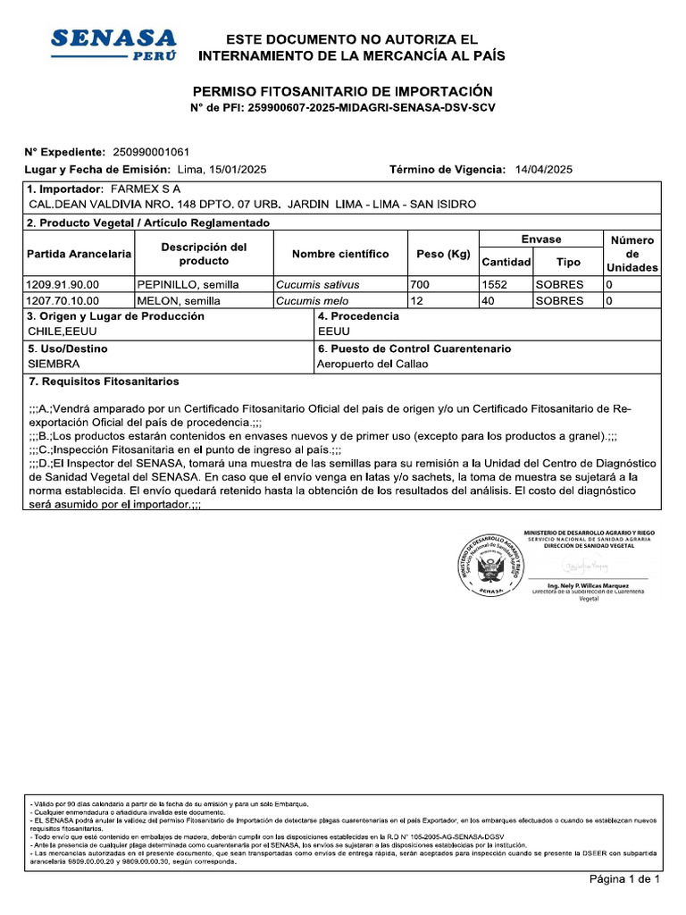 O-239-Permiso Fitosanitario Importacion | PDF