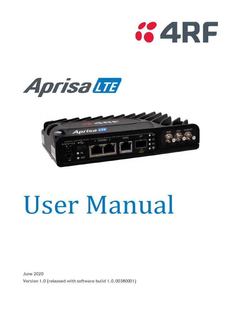 Aprisa LTE User Manual English | PDF | Data Transmission ...