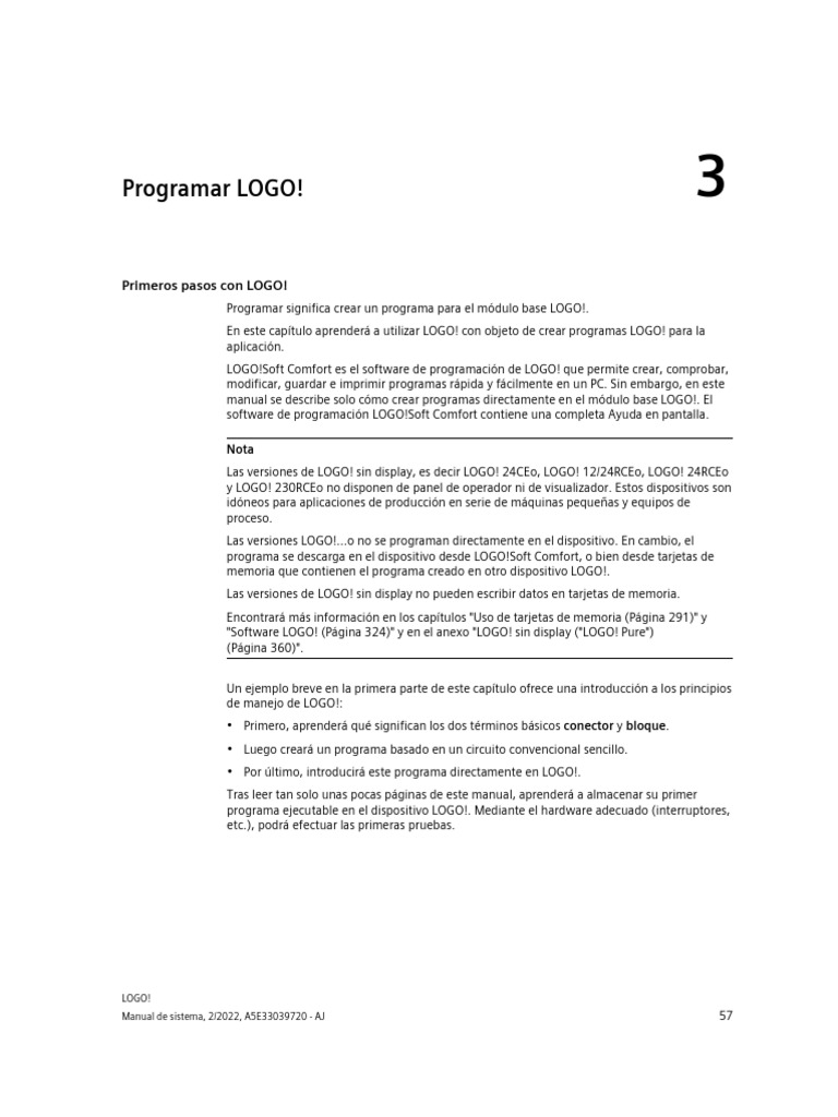 Programación Manual de LOGO! | PDF | Programa de computadora | Programación