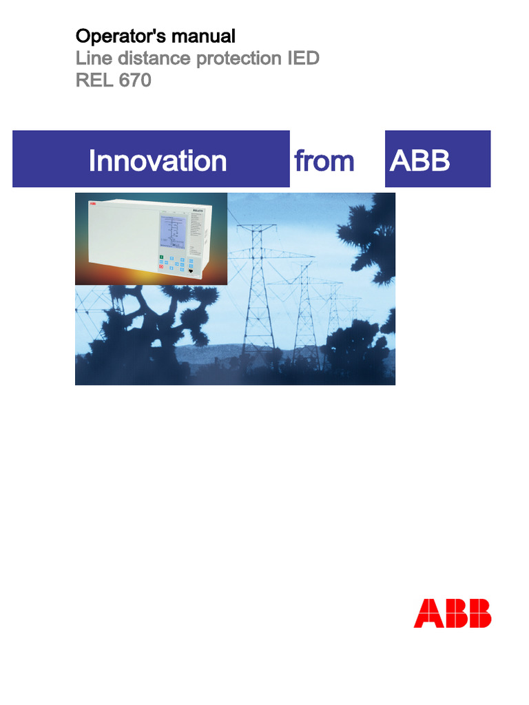 1MRK506276-UEN B en OperatorAs Manual Line Distance Protection IED REL ...