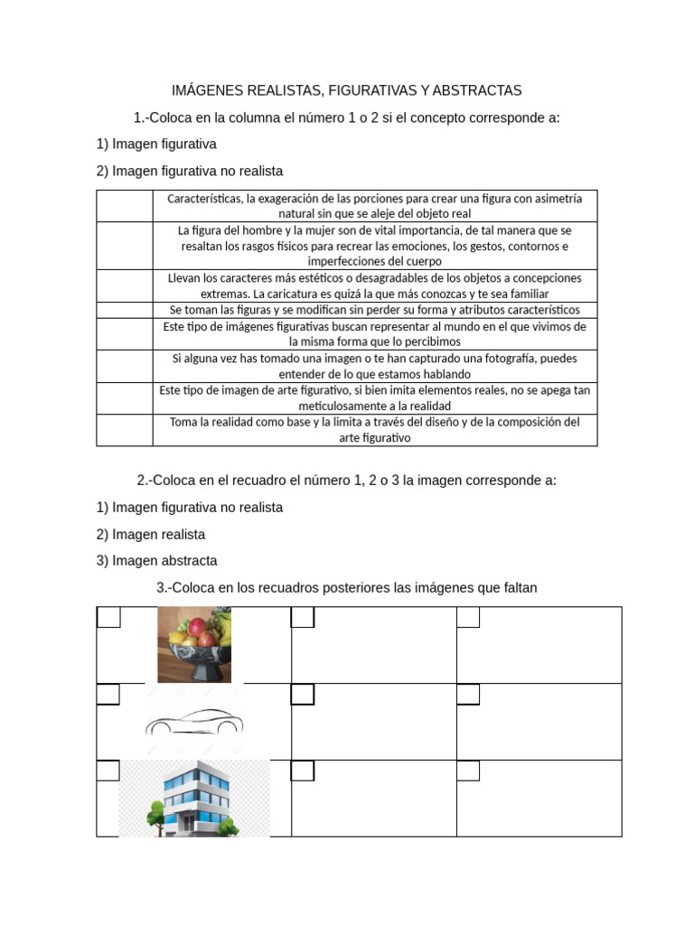 Act Imagenes Realistas, Fig, Abst | PDF