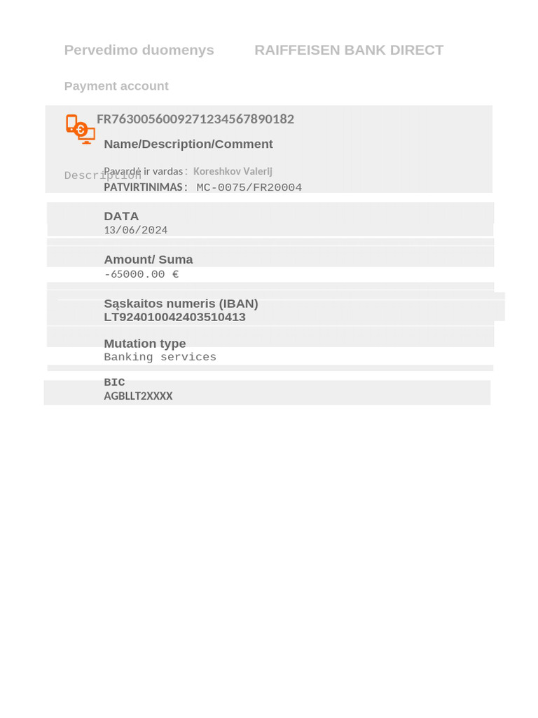 Virement Lituanie 2 | PDF