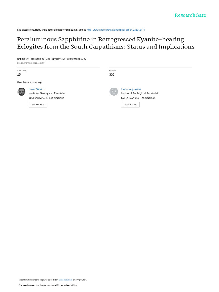 Peraluminous_Sapphirine_in_Retrogressed_Kyanite-be | PDF | Minerals ...