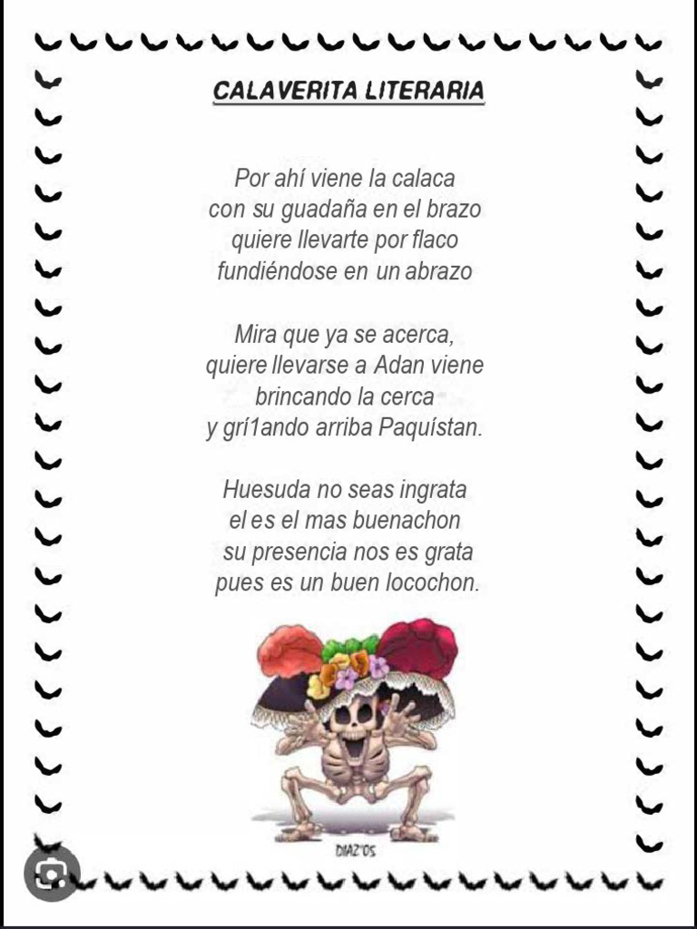 Poema sobre la calaca y la muerte | PDF