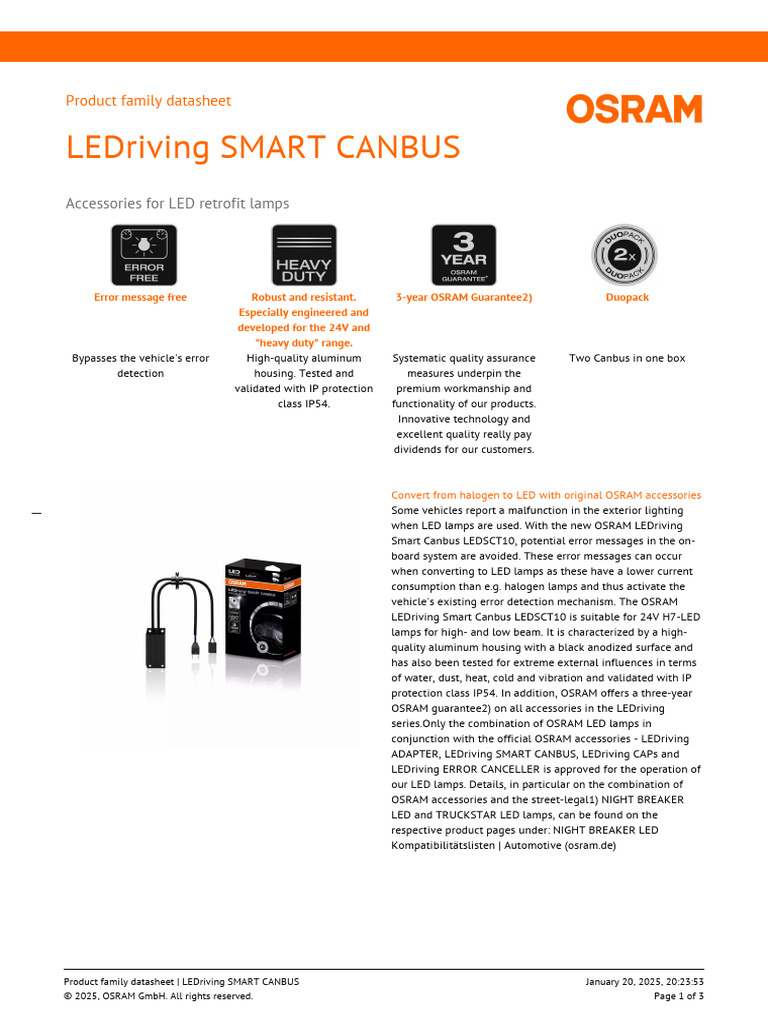 GPS01 4099550 LEDriving SMART CANBUS | PDF