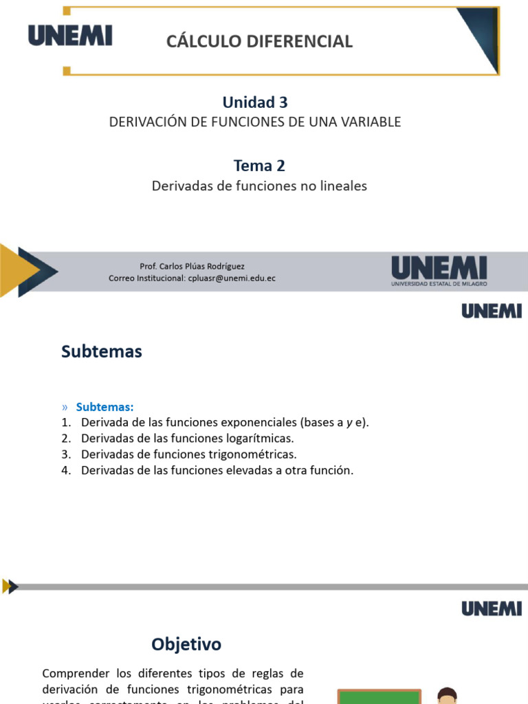 Tema 2 Subtema 1, 2, 3 y 4 U3 | PDF | Funciones trigonométricas | Derivado
